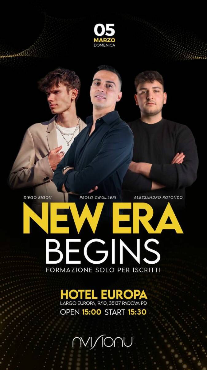 New era begins | OOOH.Events | Biglietteria online gratis per eventi SIAE, corsi, fiere