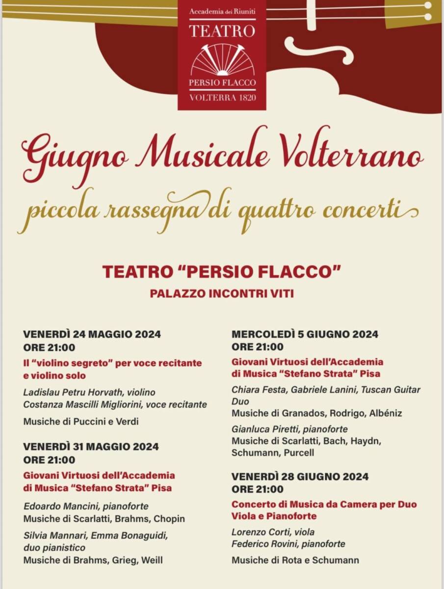 Giugno Musicale Volterrano – Primo Concerto – Il violino segreto | OOOH.Events | Biglietteria ...