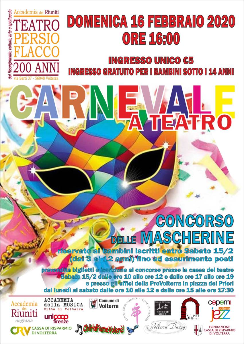 CARNEVALE A TEATRO | OOOH.Events | Biglietteria online gratis per eventi SIAE, corsi, fiere