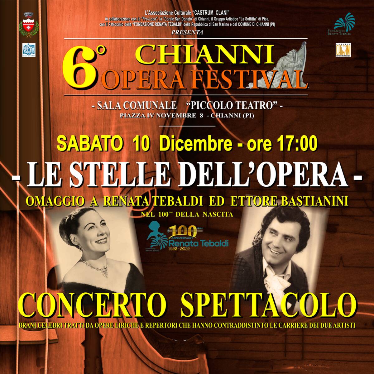 “Le Stelle dell’Opera” – omaggio a Renata Tebaldi ed Ettore Bastianini ...