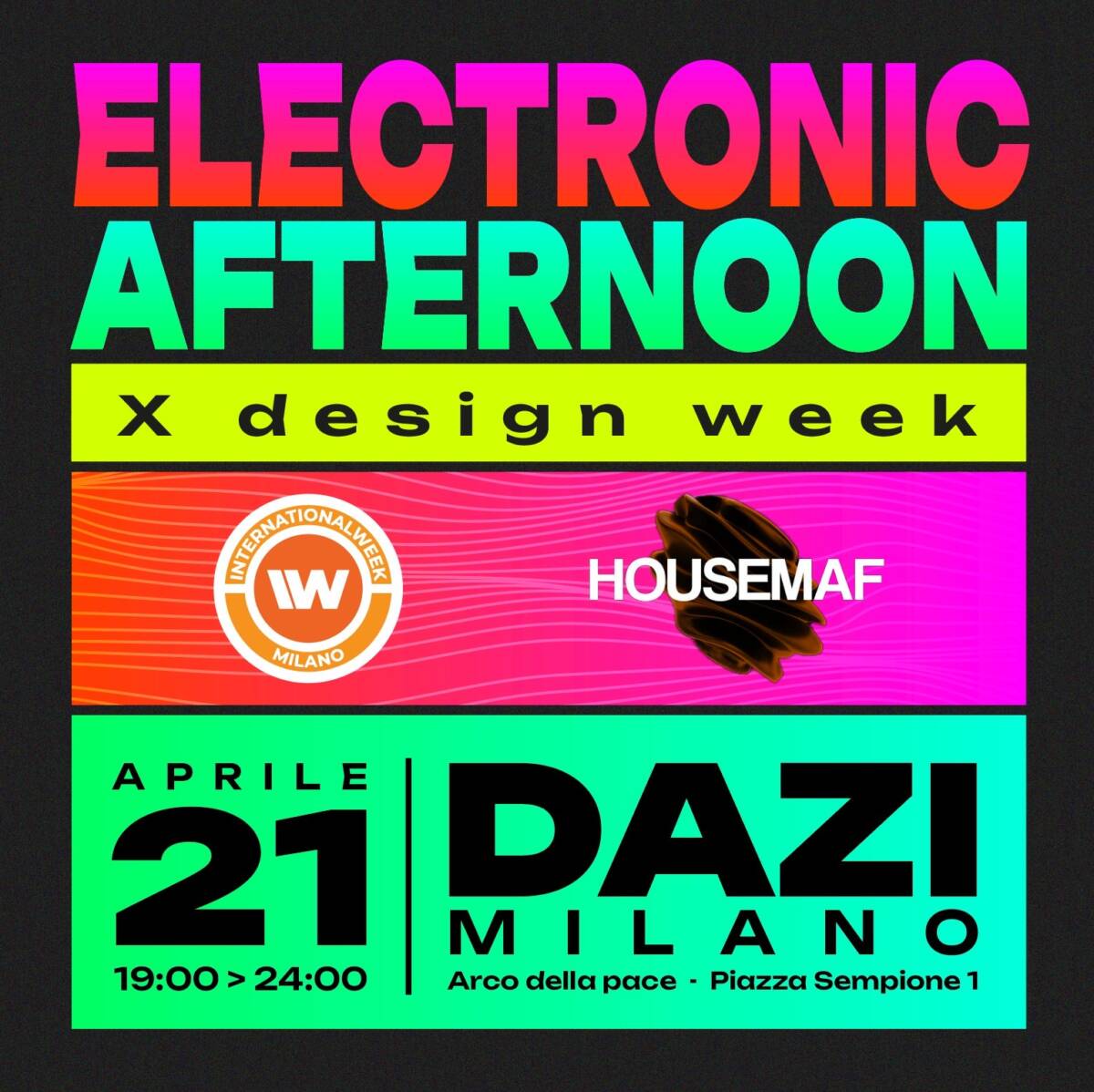 Electronic Afternoon | OOOH.Events | Biglietteria online gratis per eventi SIAE, corsi, fiere